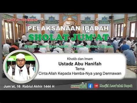 Cinta Allah Kepada Hamba Nya Yang Dermawan Ustadz Abu Hanifah