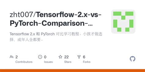 github zht007 tensorflow 2 x vs pytorch comparison tutorials tensorflow 2 x 和 pytorch 对比学习教程