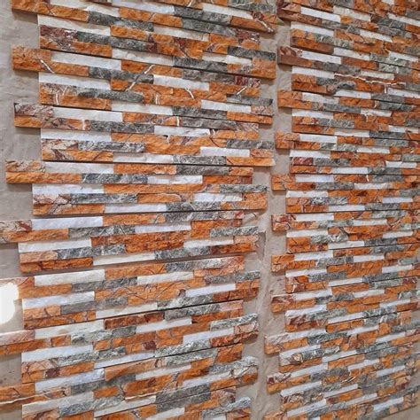 Multicolor Glossy Bidasar Natural Stone For Wall Cladding Thickness