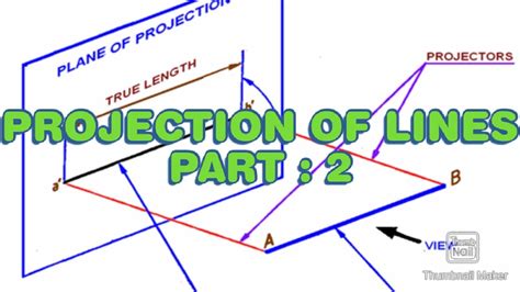Projection Of Lines In Engineering Graphics For Btech Ktu And