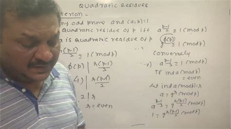 quadratic residues euler s criterion example lecture 2 youtube