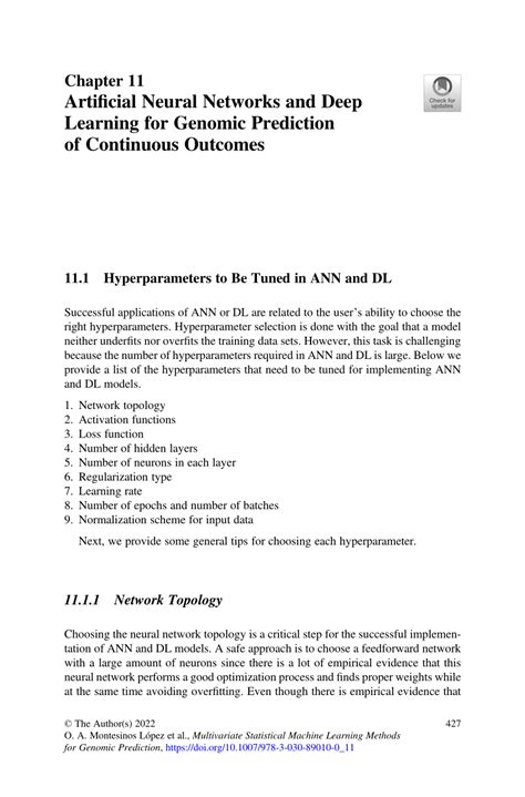 pdf artificial neural networks and deep learning for genomic prediction of continuous outcomes
