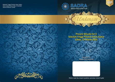 Undangan Wisuda Sarjana