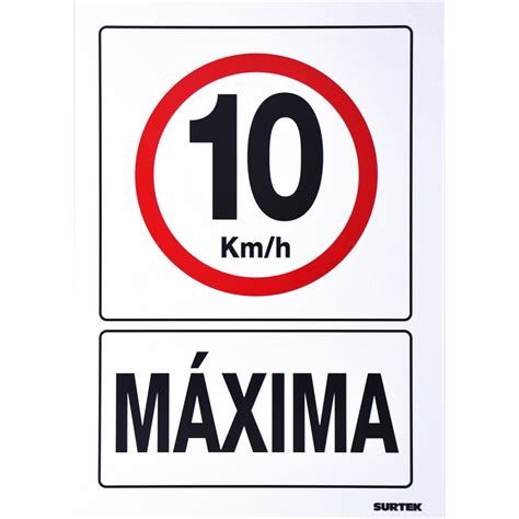 SES50 Señal 10 km h máxima Surtek