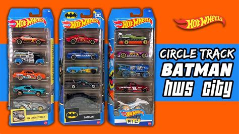 Unboxing 2023 Hot Wheels 5 Packs HWS Circle Track Batman And City