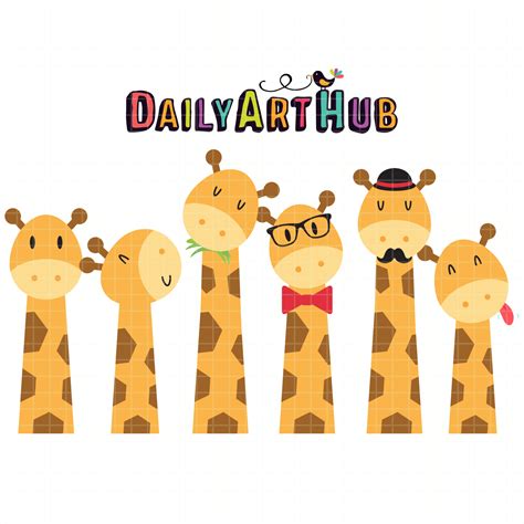 Cute Giraffes Clip Art Clip Art Library