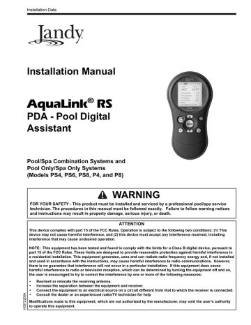 Jandy Rs Pool Controller Manual