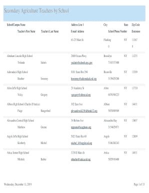 Fillable Online Faculty And Staff Directory Abraham Lincoln High