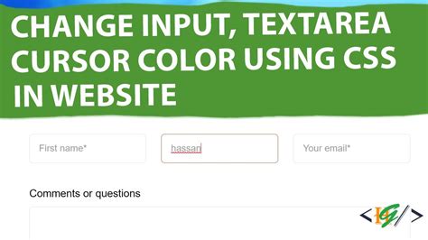 How To Change Input Textarea Cursor Caret Color In Website Form