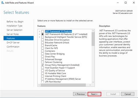 how to install dhcp server and configure windows server