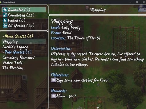 RPGM Peasant S Quest V3 61 Tinkerer F95zone