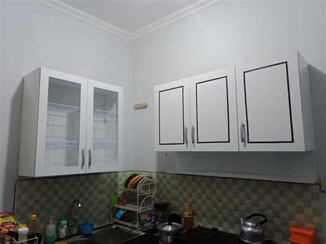 Jual RAK PIRING LEMARI GANTUNG DAPUR KITCHEN SET ATAS BUMBU 5 PINTU