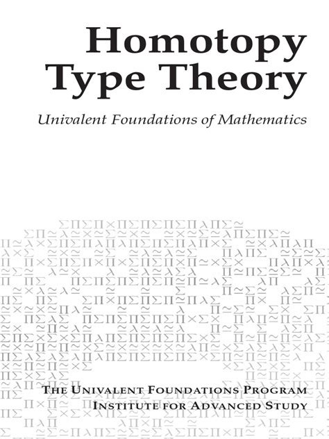 homotopy type theory pdf mathematical logic mathematical proof