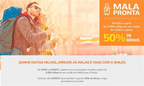 B Nus Nas Transfer Ncias De Cart Es De Cr Dito Para O Smiles Meu
