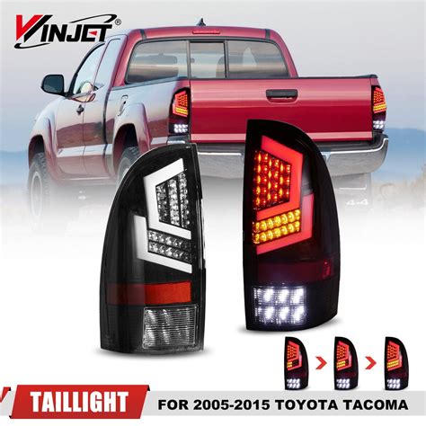 Winjet LED Tail Lights Assembly Fit For 2005 2015 Toyota Tacoma Full