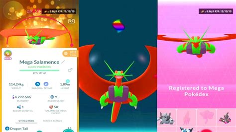 Pokemon Go Lucky Shiny Mega Salamence Raid Evolutionmega Lucky Shiny