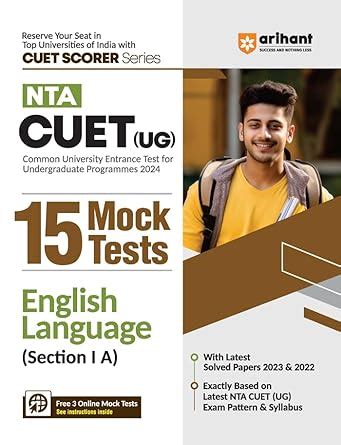 Buy Arihant NTA CUET UG 15 Mock Tests For Section 1 A English Language