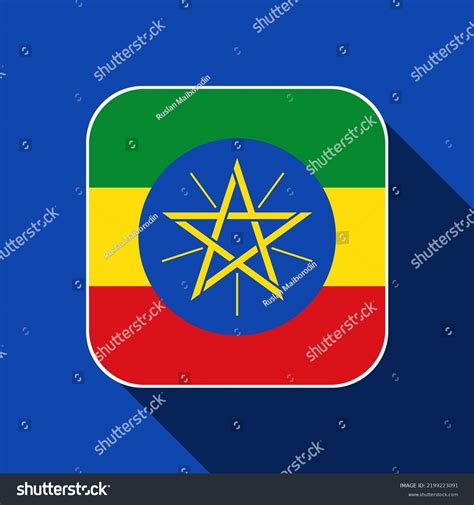 Ethiopia Flag Official Colors Vector Illustration Stock Vector Royalty