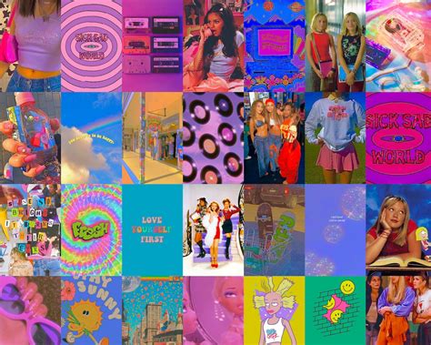 90s Collage Kit Y2K Wall Collage 90s Aesthetic Collage Kit Etsy UK
