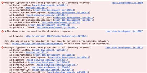 javascript providersetting up redux states error usememo in provider stack overflow