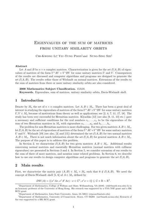 pdf eigenvalues of the sum of matrices from unitary similarity orbits