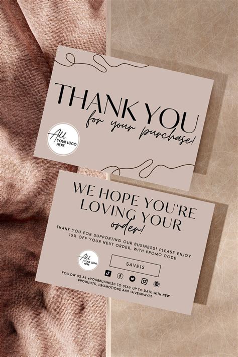 Small Business Thank You Card Branding Template