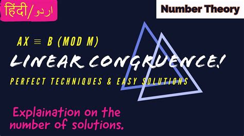 linear congruence unique solutions easy method youtube