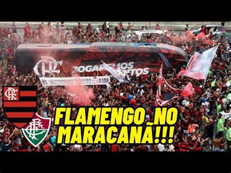 Chegada do Mengão ao Maracanã clássico contra o Fluminense pela 8