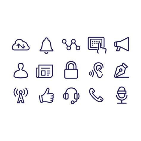 Communication Icons Vector Design 10619105 Vector Art At Vecteezy
