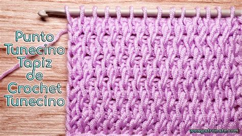 Cómo Tejer el Punto Tunecino Tapiz de Crochet Tunecino Paso a Paso