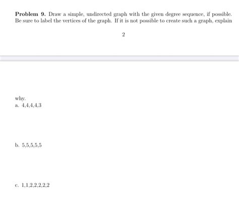 solved problem 9 draw a simple undirected graph with the