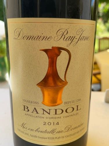 2014 Domaine Ray Jane Bandol Rouge Vivino