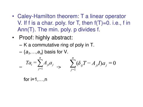 annihilating polynomials ppt download