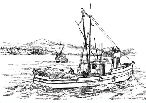 Bateau De Peche Dessin Luxe Stock Coloriage Bateau De P Che Coloriages