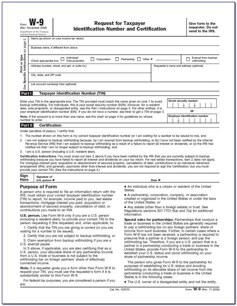 Irs W9 Printable Form 2023 Printable Forms Free Online