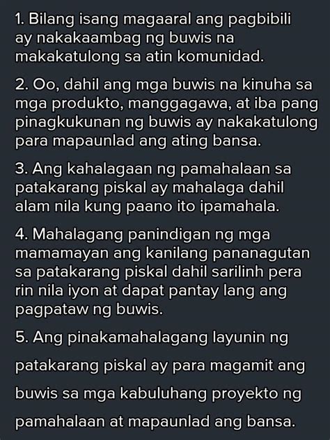 1 Sangayon Ka Ba Sa Paraan Ng Ating Pamahalaan Sa Pagpapataw Ng Buwis