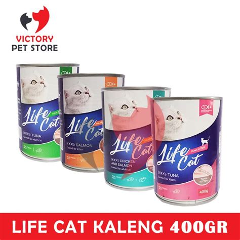 Life Cat Kaleng ADULT KITTEN 400gr Chicken Salmon Tuna Shopee Indonesia