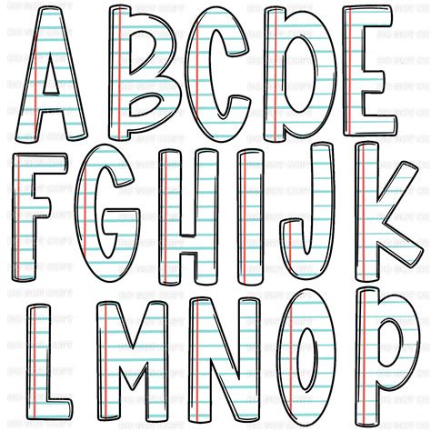 Paper Doodle Letters Alphabet Png Hand Drawn Upper And Lower Case