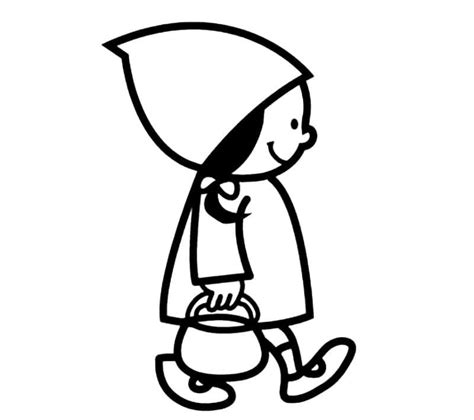 Coloriage Le Petit Chaperon Rouge télécharger et imprimer gratuit sur
