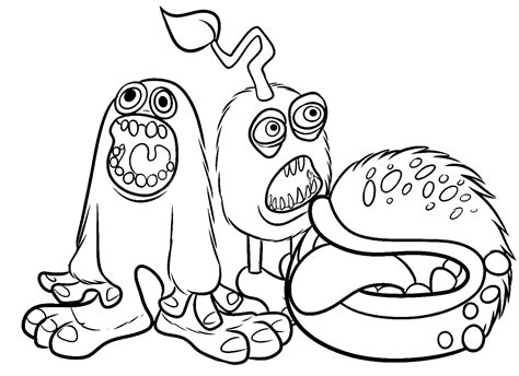 Dibujos De Mis Monstruos Cantantes Para Ni Os De A O Para Colorear