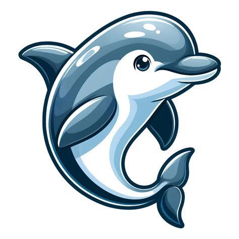ai generado delfín saltando fuera de agua linda delfín dibujos