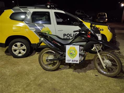 Motocicleta é recuperada pela PM no interior de Terra Roxa CGN O