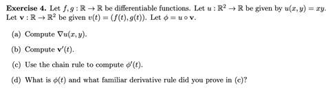 solved xy exercise 4 let f g r r be differentiable