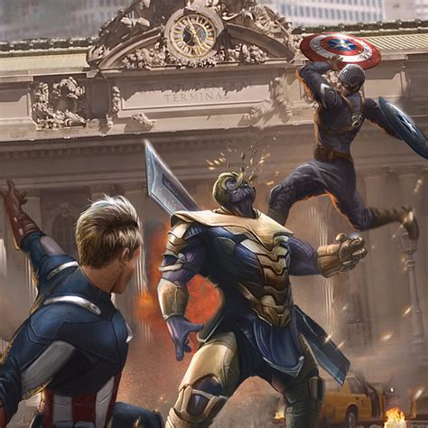 2048x2048 Time Travel Captain Americas Vs Thanos Ipad Air Captain