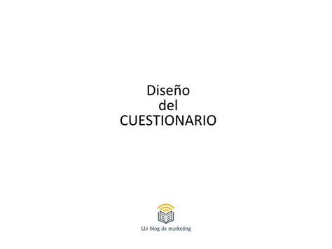 PDF Diseño del CUESTIONARIO Un Blog de Marketing respuestas a