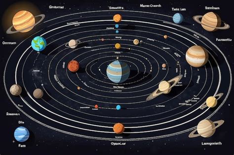 Un Diagrama De Los Planetas De Nuestro Sistema Solar Con Los Nombres De