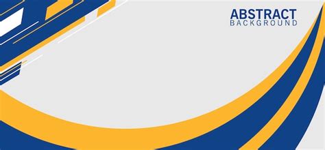 Premium Vector Banner Abstract Modern Blue Yellow Geometric