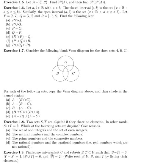 Solved Set Theory Problems Chegg Chegg