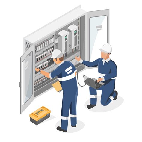 Plc Controller Machine System Box Technicians Engineering Checking