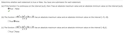 solved determine whether each statement is true or false